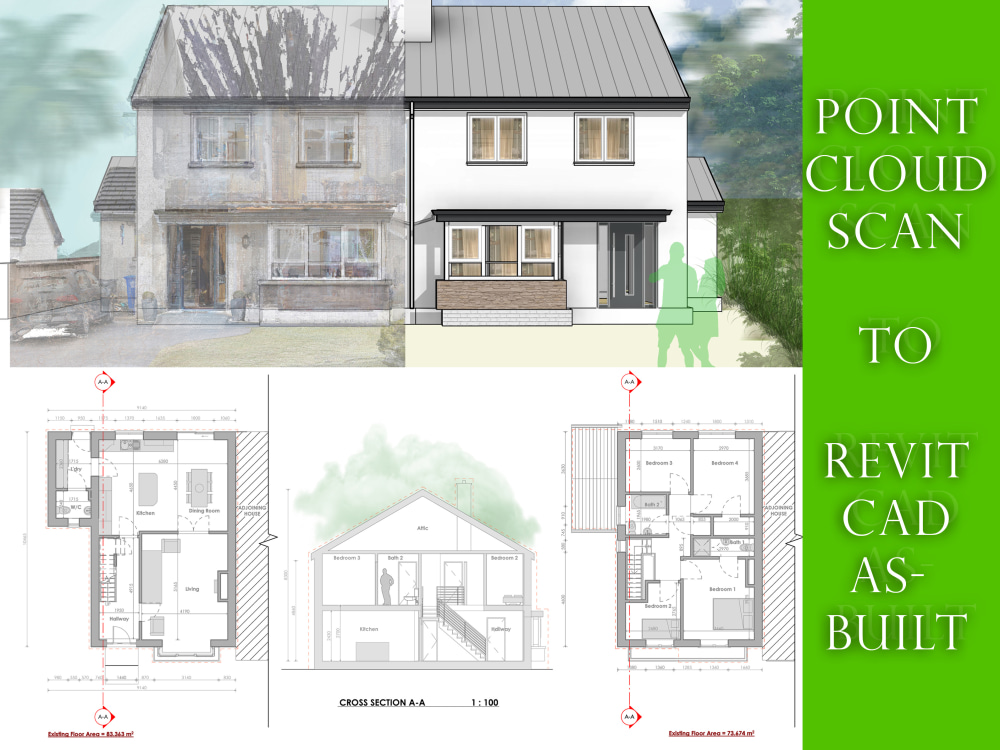 Point cloud scan converted to Revit 3d AutoCAD as built drawings | Upwork