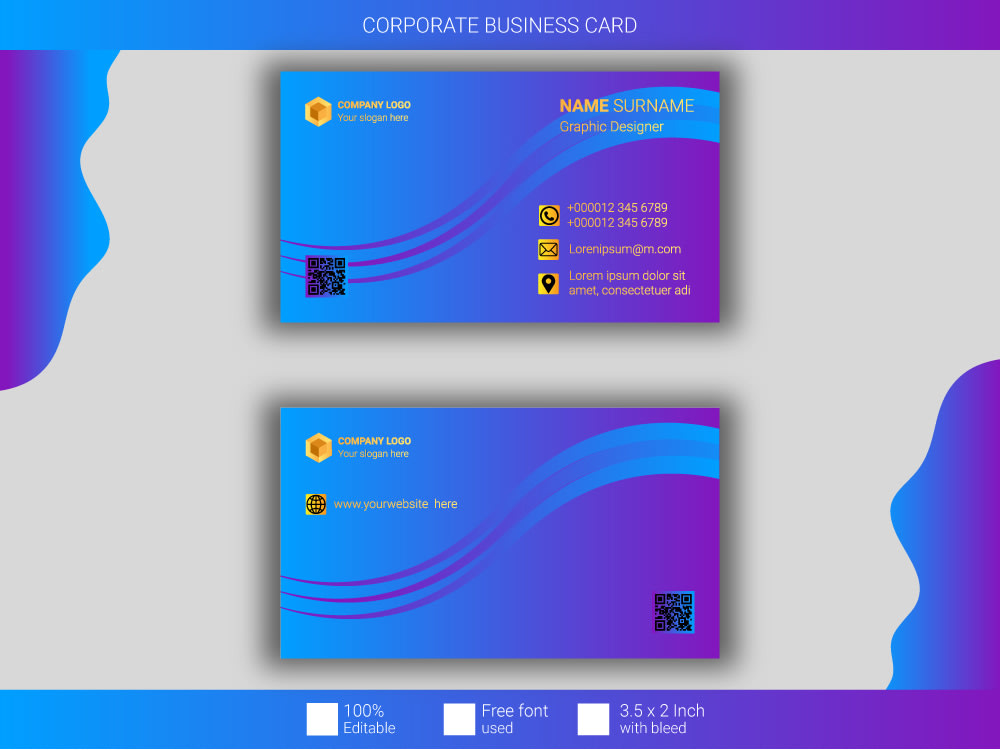 A Professional Visiting Card and Business card Design | Upwork
