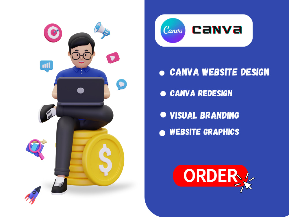 Canva Website design Portfolio design Redesign Canva design | Upwork