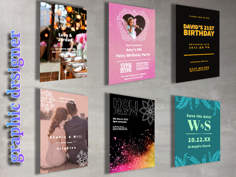 Eye catching invitation card | Upwork