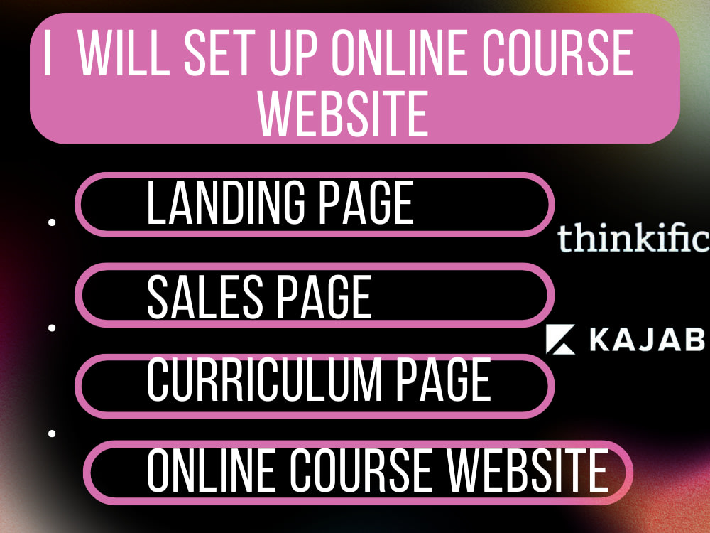 Kajabi thinkific elearning online course website | Upwork