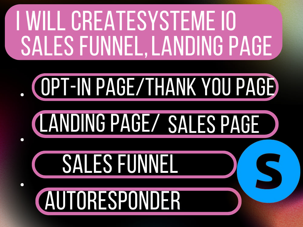 Systeme io sales funnel, landing page in systeme io | Upwork