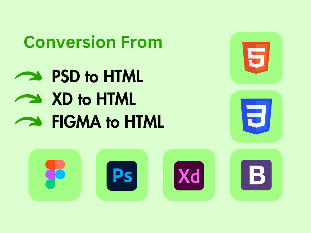 PSD/Figma /XD to Html CSS Bootstrap responsive website Design | Upwork