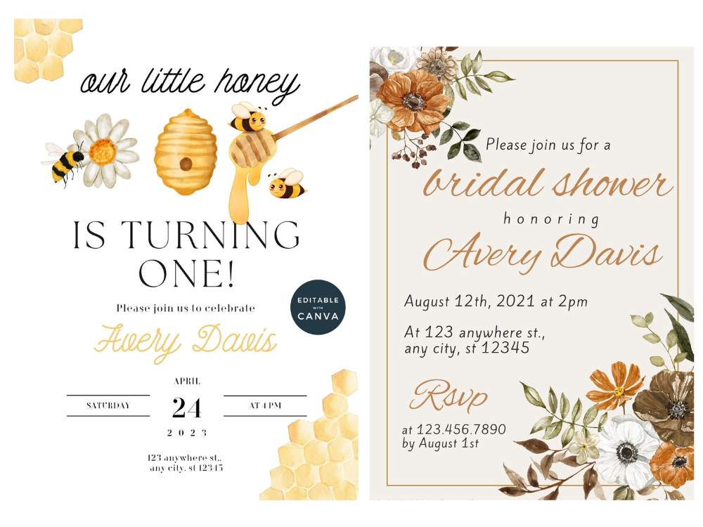 Editable and printable invitations! | Upwork