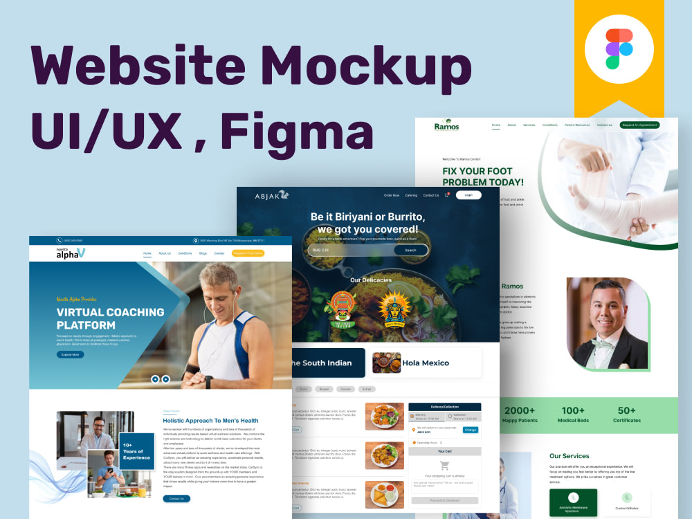 Figma website design Website mockup Figma design | Upwork