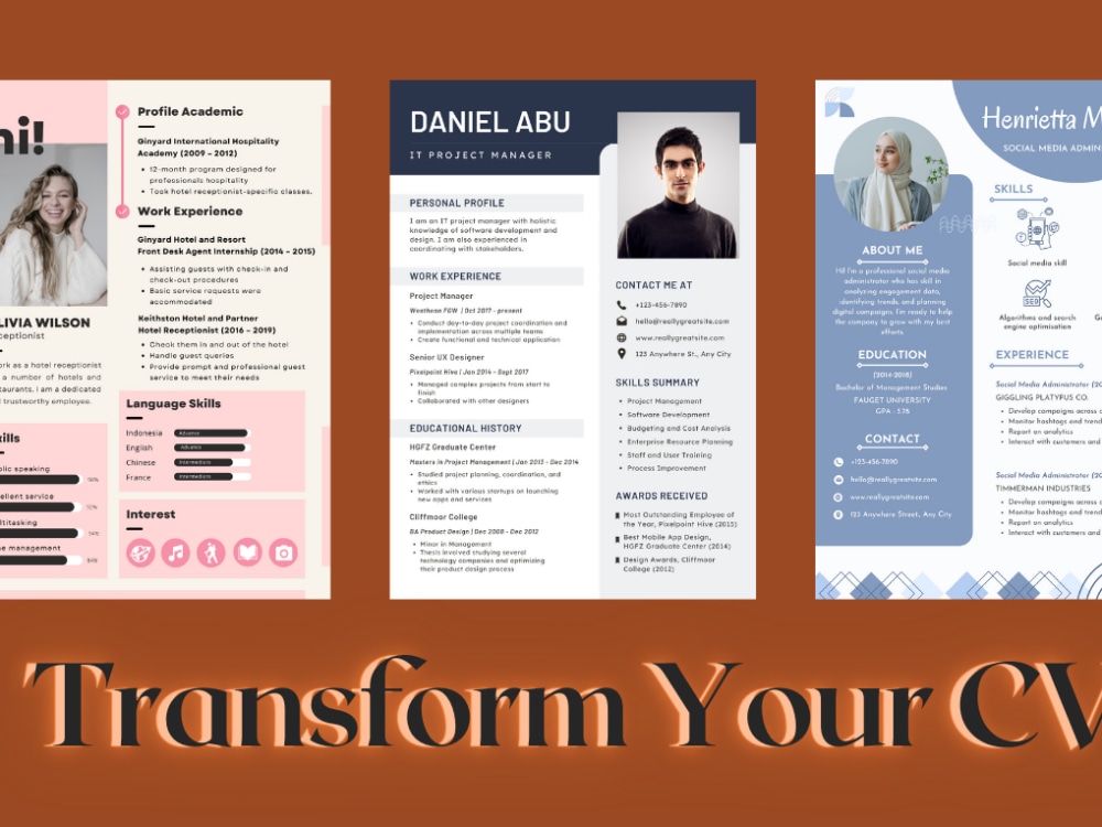 Professional CV design that stands out | Upwork