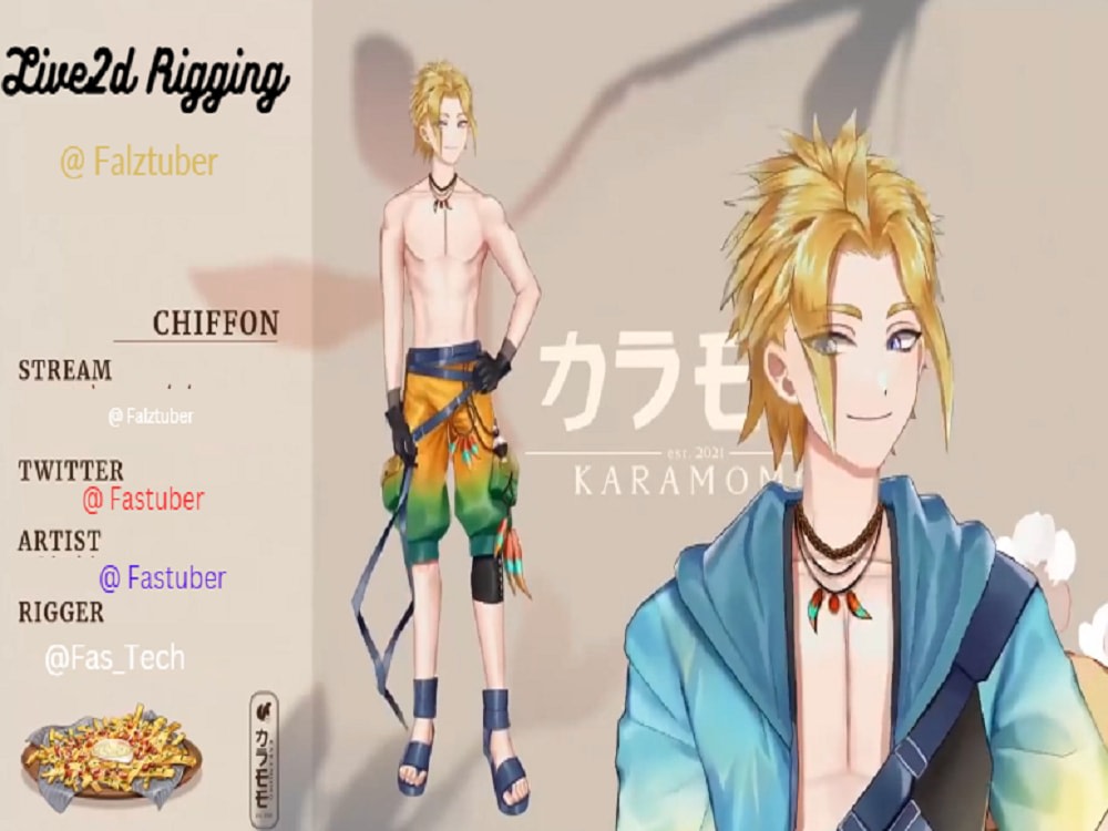 Design ready to rig 2d vtuber model live2d model rigging, 2d vtuber ...