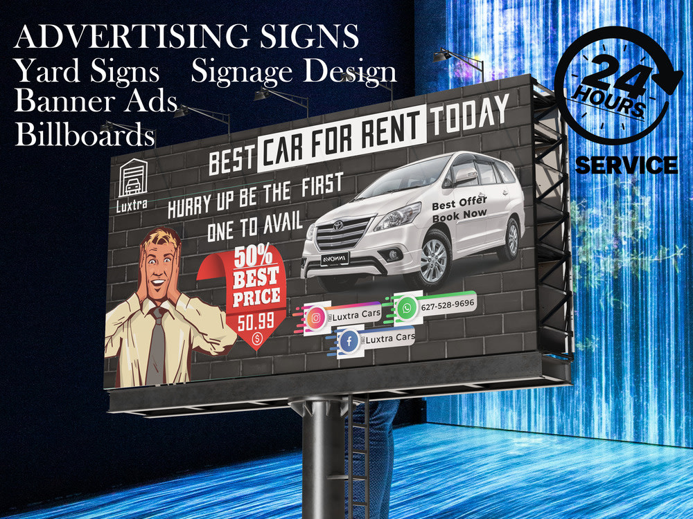 Billboard yard sign banner ads signage for advertising | Upwork