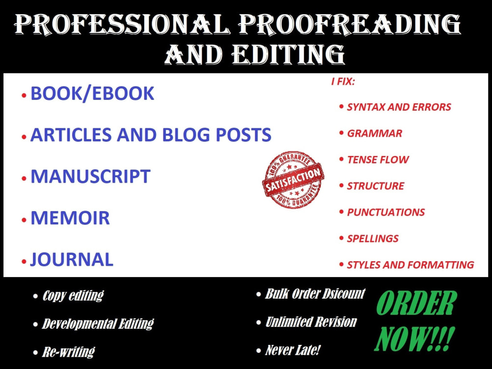A fantastic and a soul touching proofreading service | Upwork
