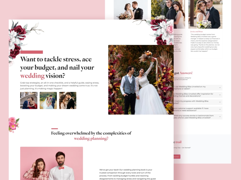 A unique and aesthetic landing page design | Upwork