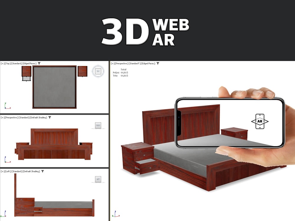 3D models in GLB/GLTF, USDZ, FBX for AR, VR, Shopify, Amazon, & Metaverse | Upwork