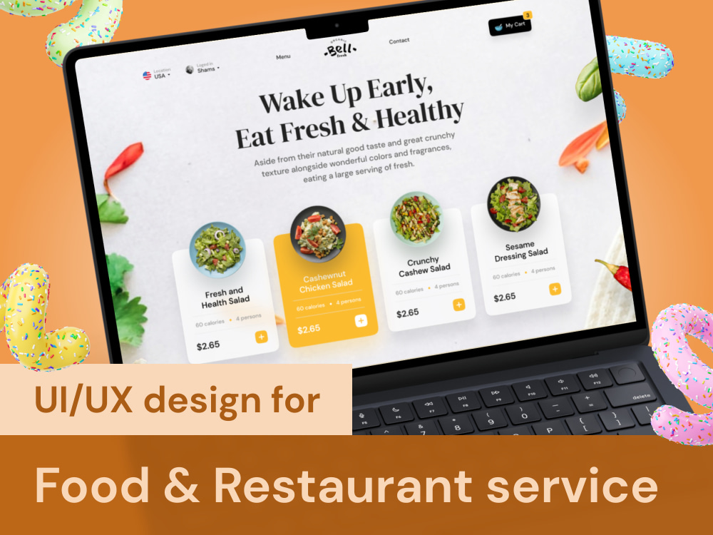 Any kind of UI/UX design service for food & restaurant company | Upwork