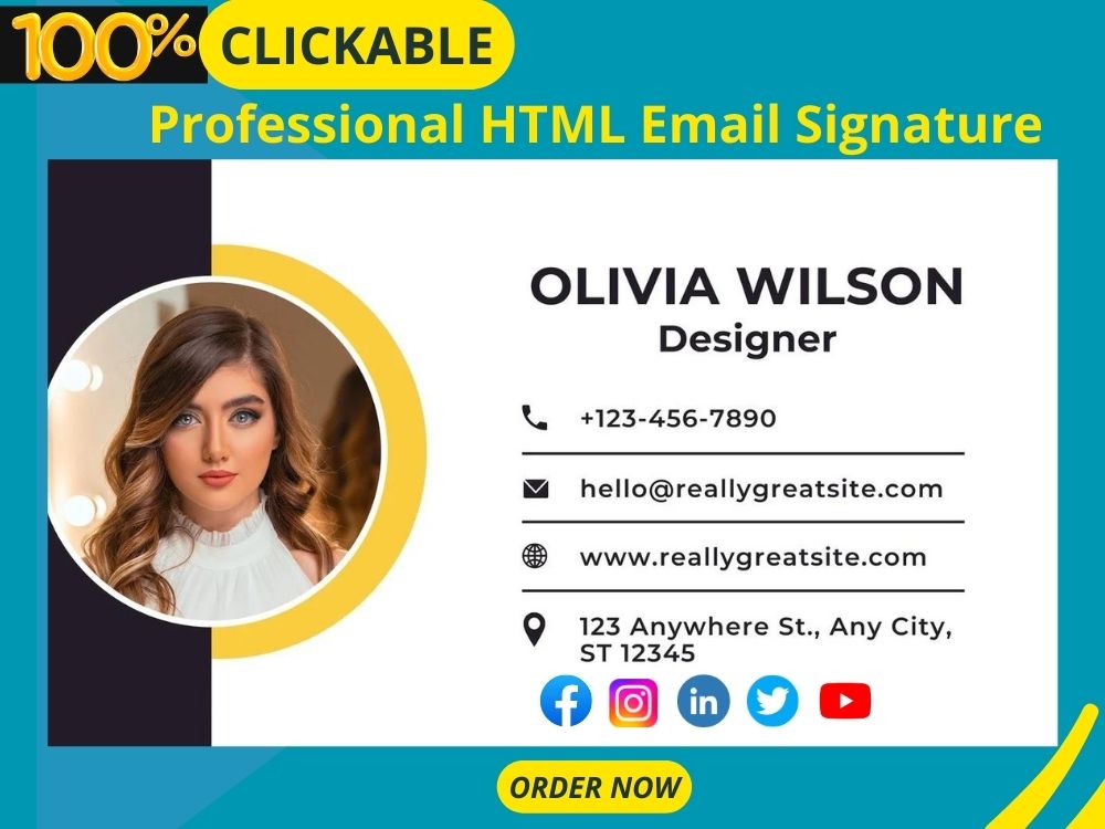 Professional clickable HTML email signature | Upwork Professional clickable HTML email signature | Upwork