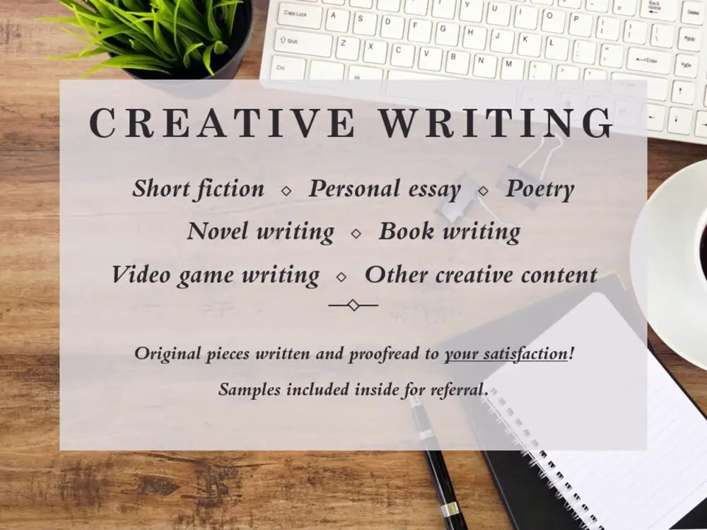 Original and impactful Creative Writing pieces crafted to your needs ...