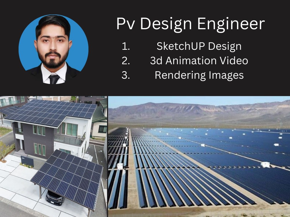 A Solar PV 3D Design In SketchUp | Upwork