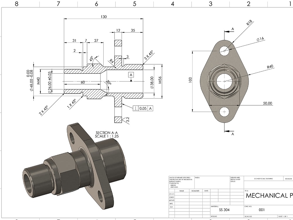 2d engineering and technical drawings for manufacturing | Upwork