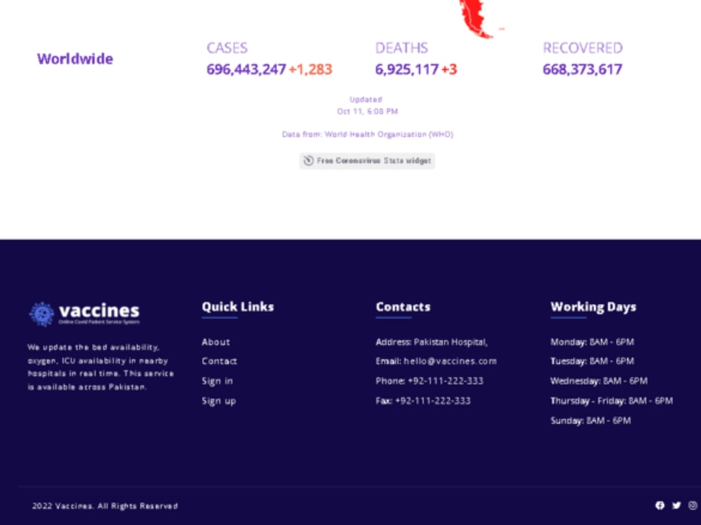 Vaccine Website Fully Stack | Upwork