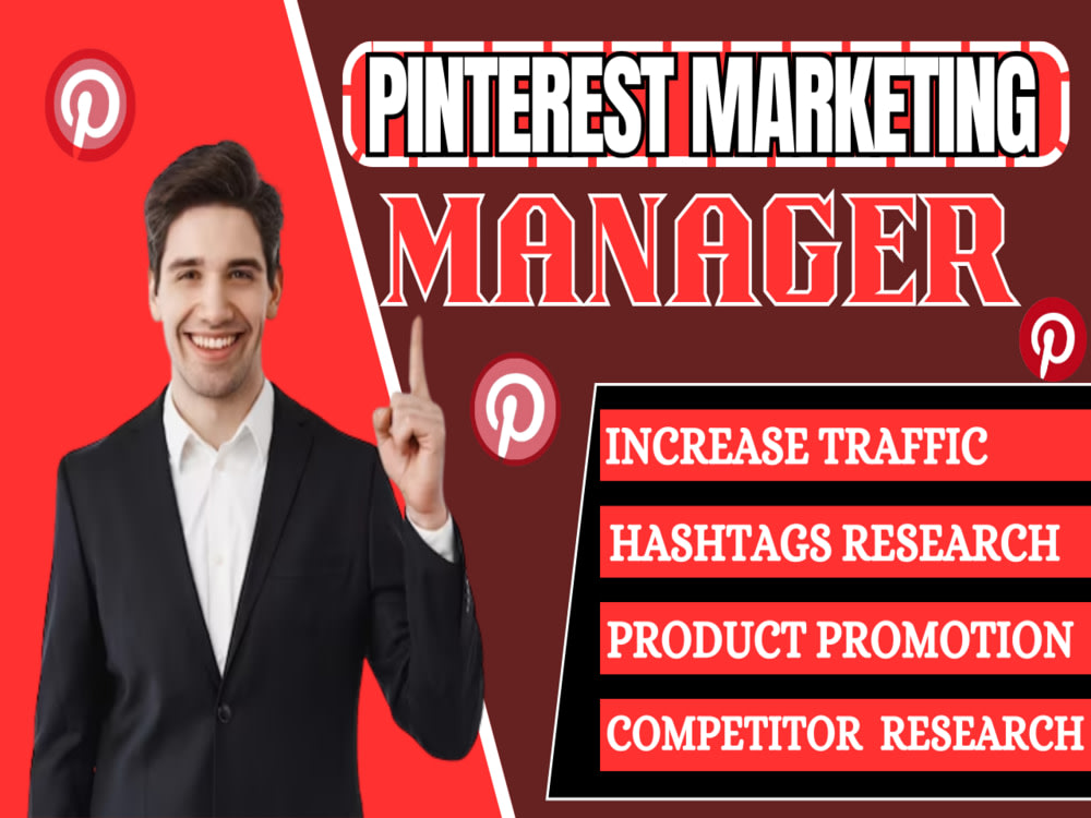 Social media manager Pinterest marketing promotion SEO Facebook ads ...