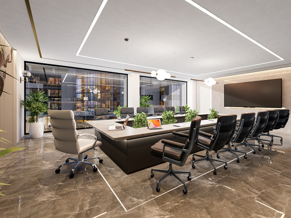 A high-end rendering that accurately shows how your space looks like ...