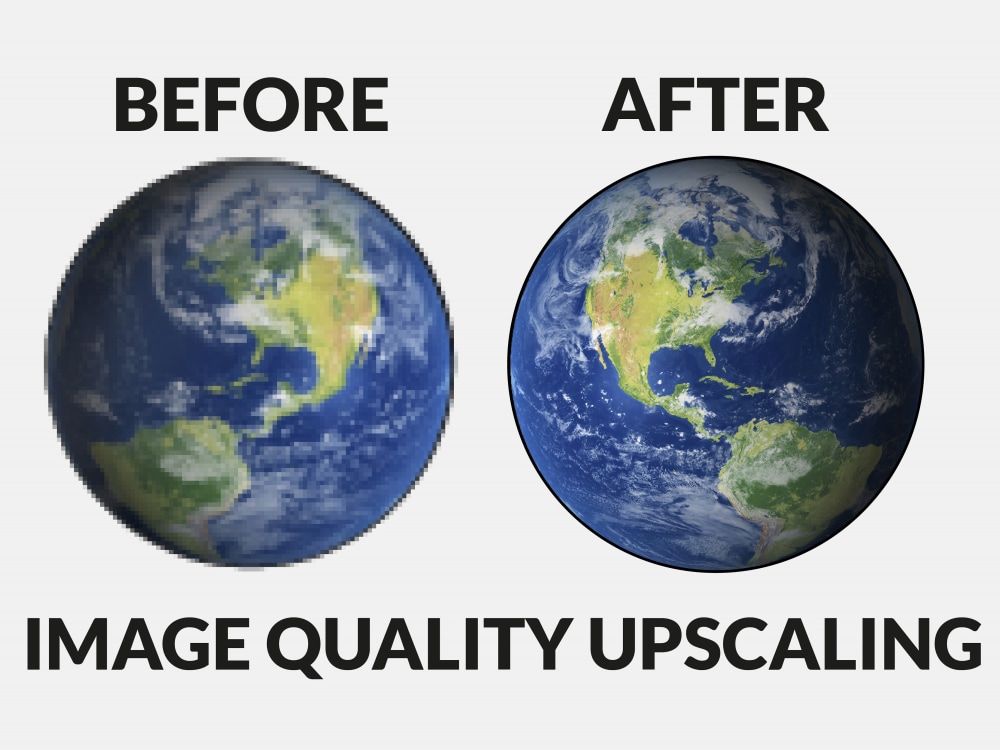 High Resolution upscaled version of low quality image | Upwork