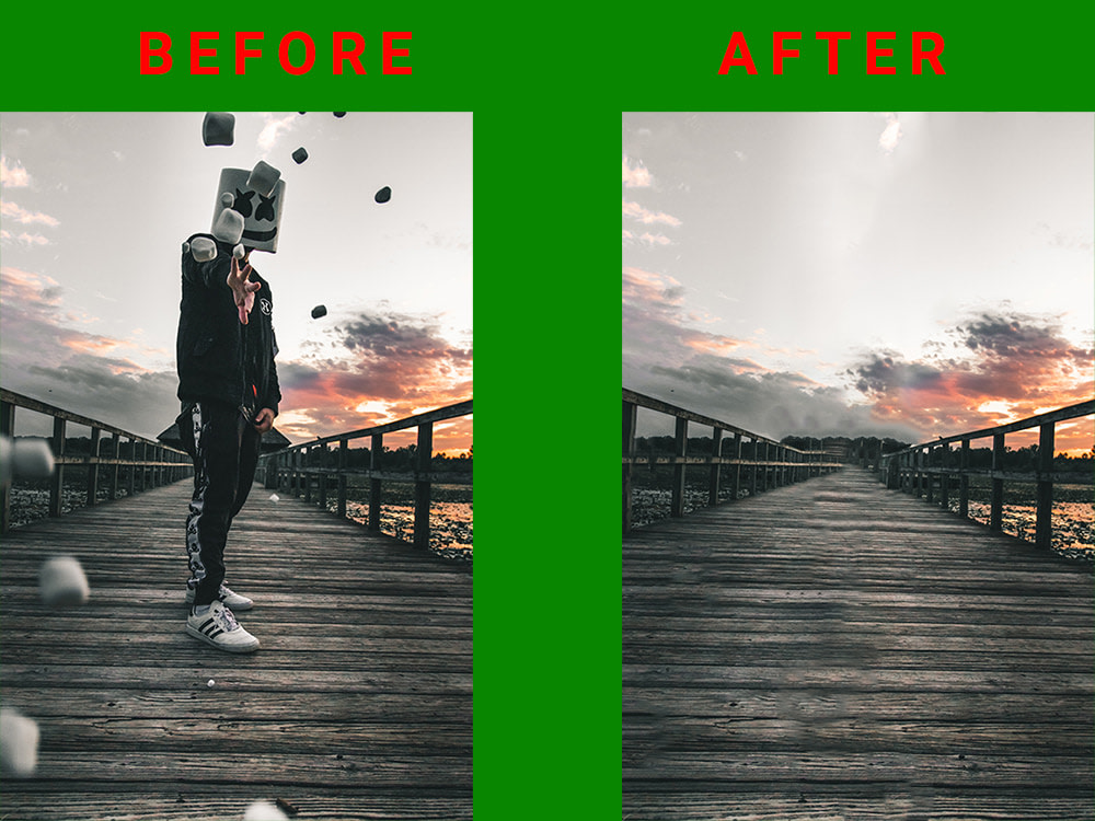 Any unwanted object removal from your photo | Upwork