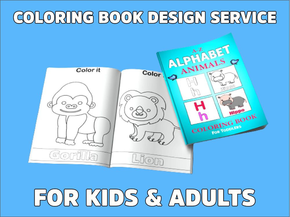A unique coloring book design for kids and adults | Upwork