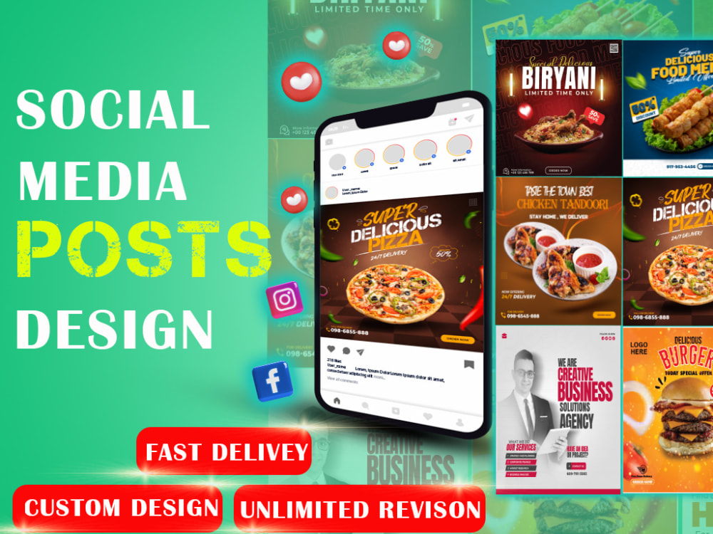 Creative design for social media posts for Instagram, facebook etc | Upwork