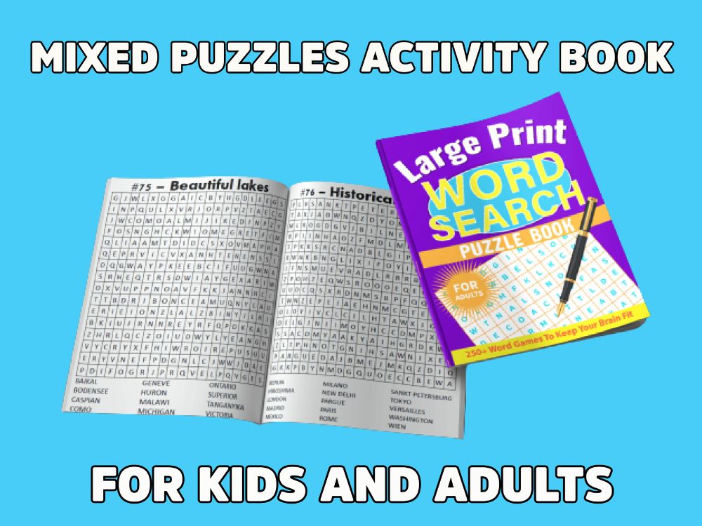 Sudoku crossword maze word search puzzle activity book design | Upwork