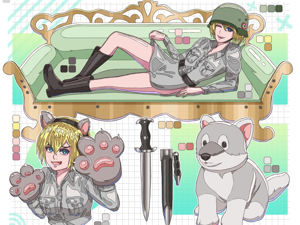 A cel-shaded character sheet | Upwork