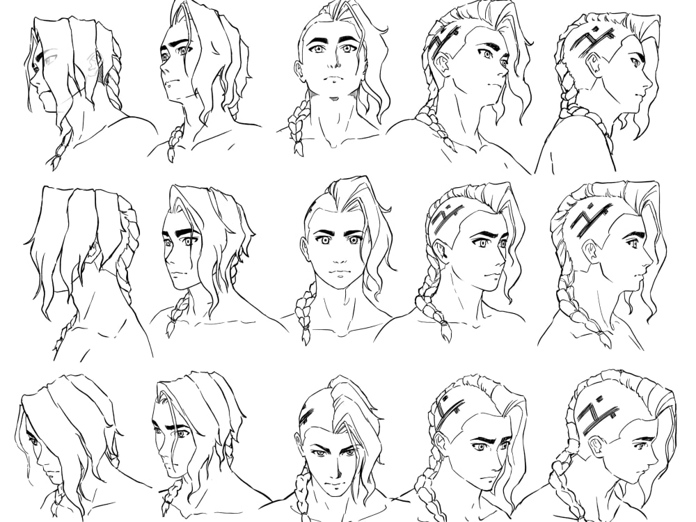 A detailed character sheet with a full body and bust-up view | Upwork