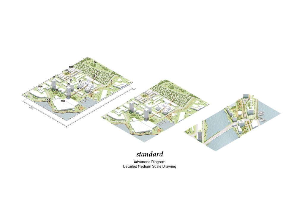 Professional visual schematic diagram for your architecture/urban ...