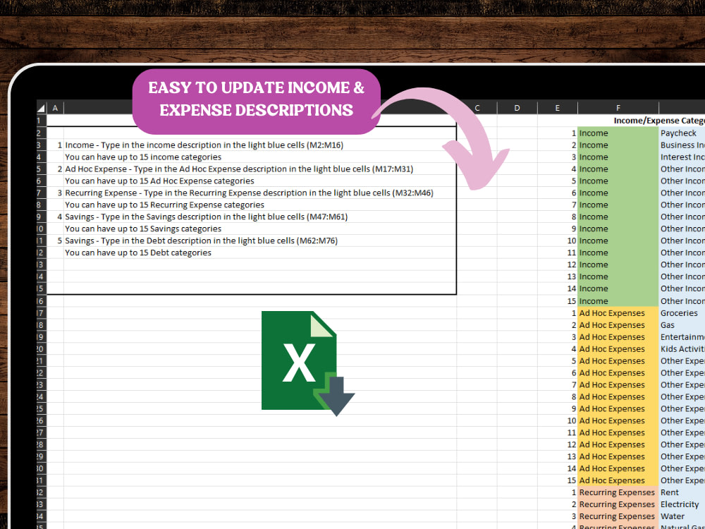 An income & Expense Tracker template in excel | Upwork