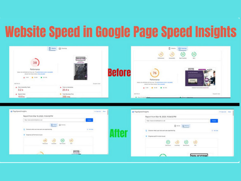 Increase wordpress speed up website speed optimization | Upwork