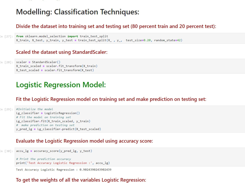 Machine learning models developed for Classification and Regression | Upwork