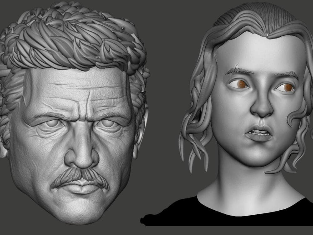 A Realistic 3d Face 3d Bust 3d Head Sculpt In Stl File For 3d