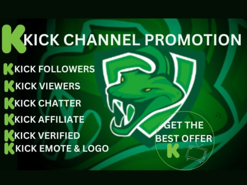 Kick promotion for your kick channel to gain active audience live ...