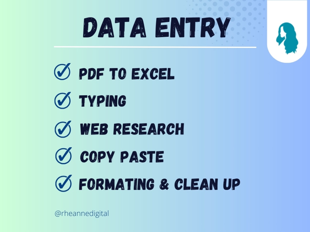 Data entry, typing, copy paste, web research | Upwork