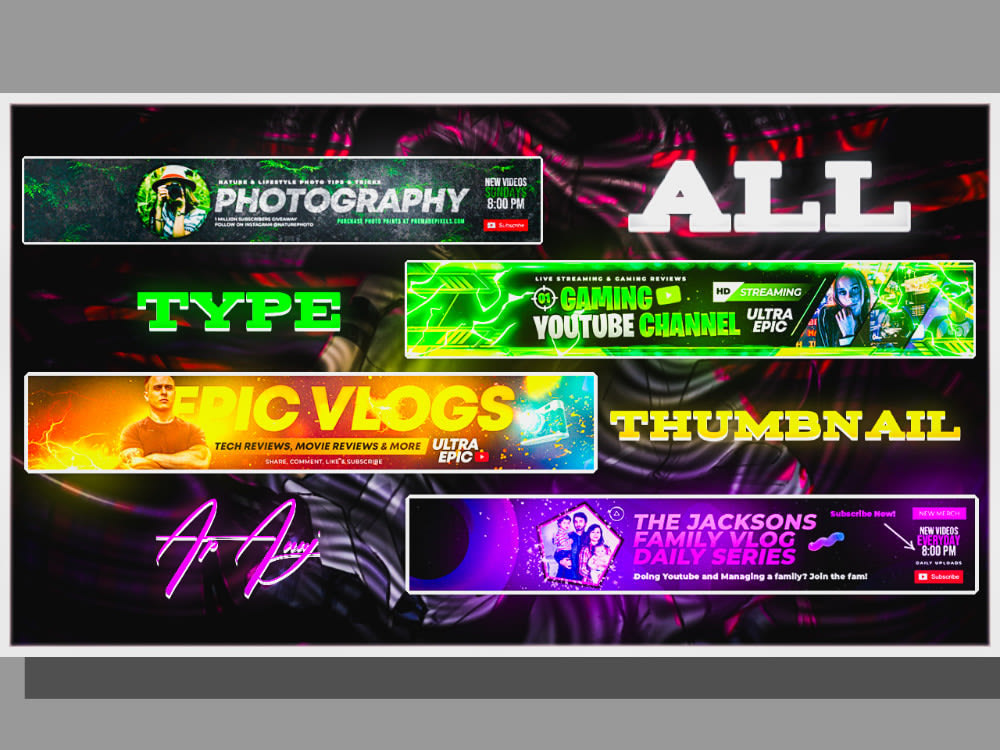 Excellent, attractive and eye-catchy YouTube thumbnail design | Upwork