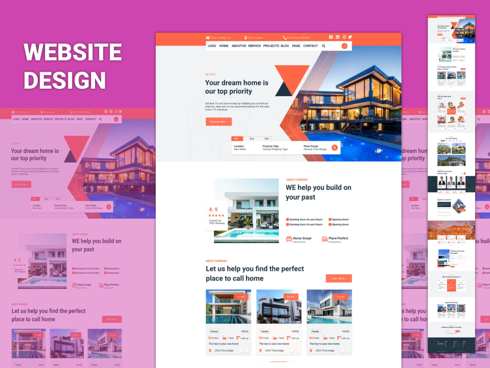 Website UI UX and landing page design in Adobe XD, photoshop | Upwork