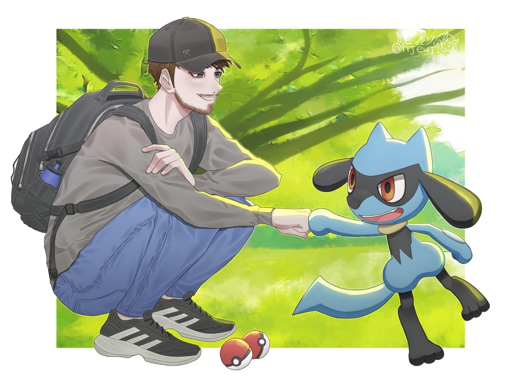 An illustration of your OC with Pokemon | Upwork
