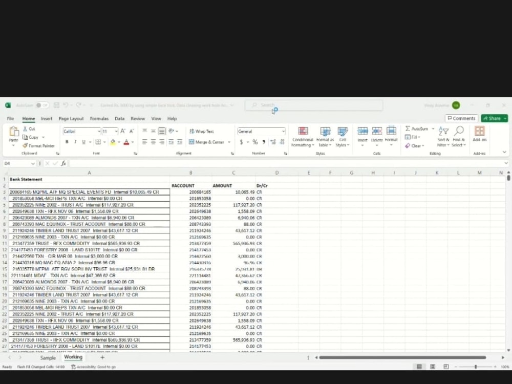 Pdf converted to excel, data entry, data analysis, data cleaning in excel | Upwork