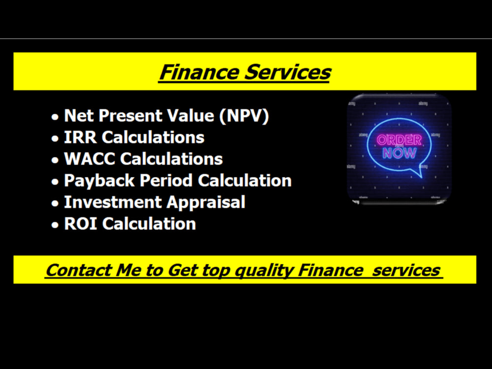 WACC, NPV, IRR and payback calculation and Investment apraisal | Upwork