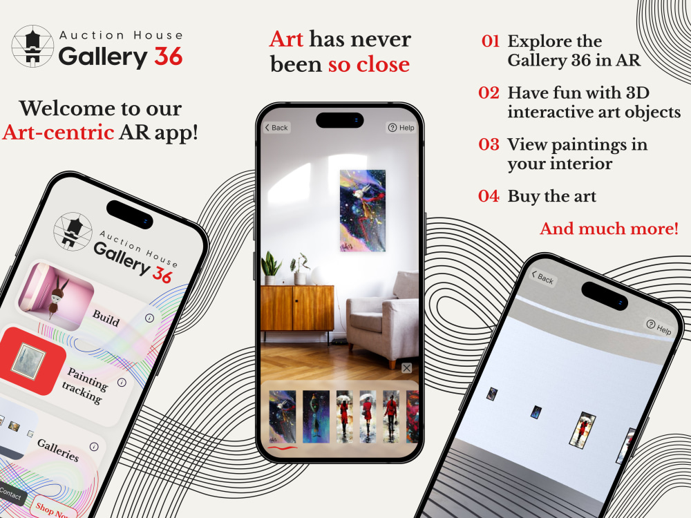 A Mobile App for ART galleries with a built-in Augmented Reality ...