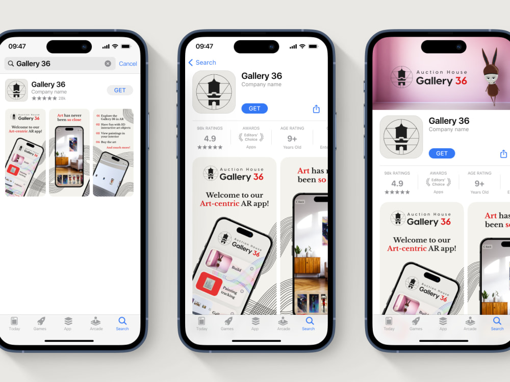 A Mobile App for ART galleries with a built-in Augmented Reality ...