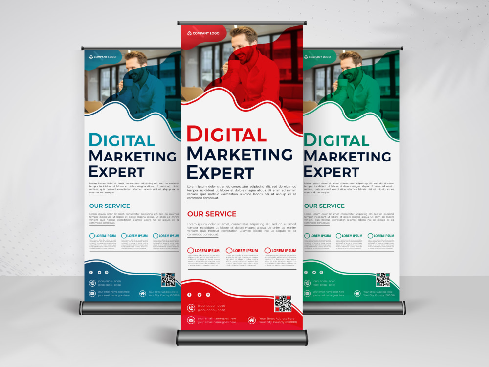 Any type of roll-up, retractable, pull-up banner or billboard design ...