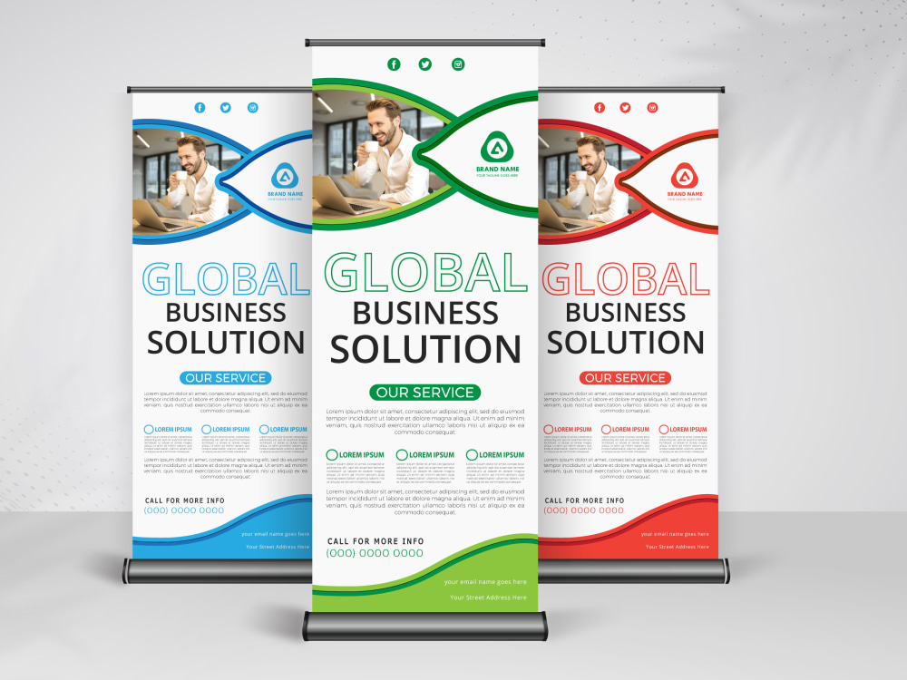 Any type of roll-up, retractable, pull-up banner or billboard design ...