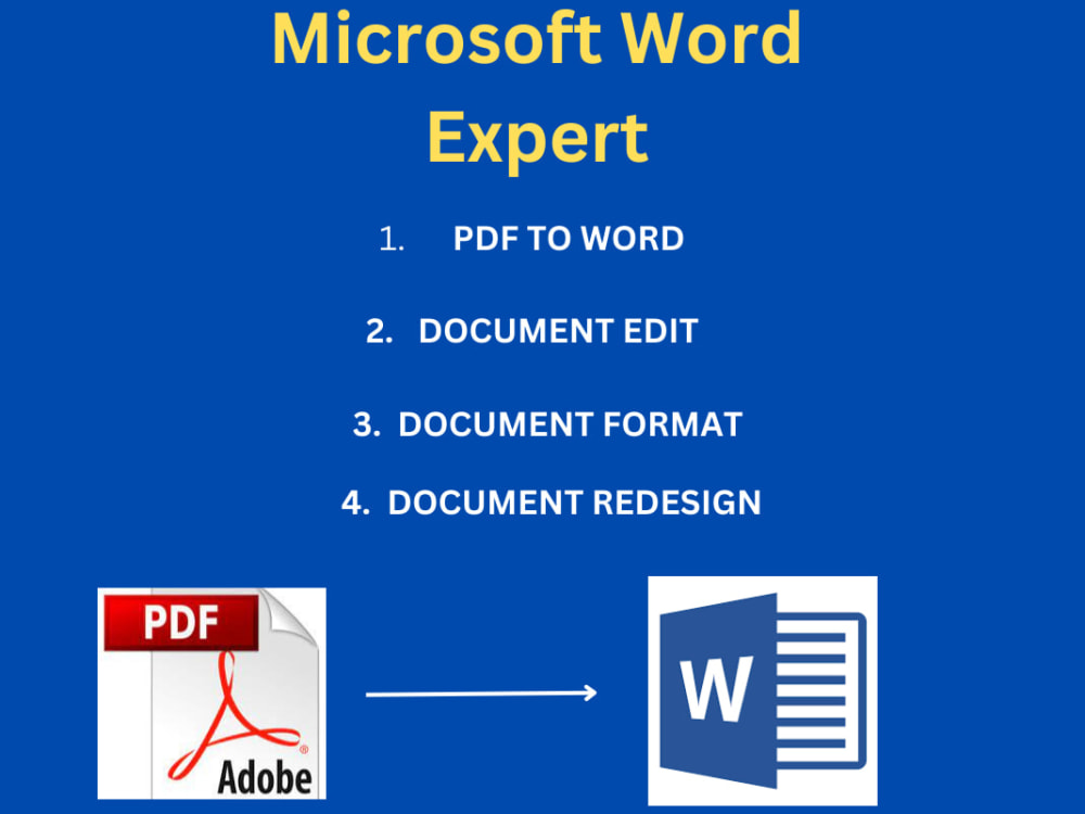 Design and Formatting of Microsoft Word Documents or Convert PDF to MS ...