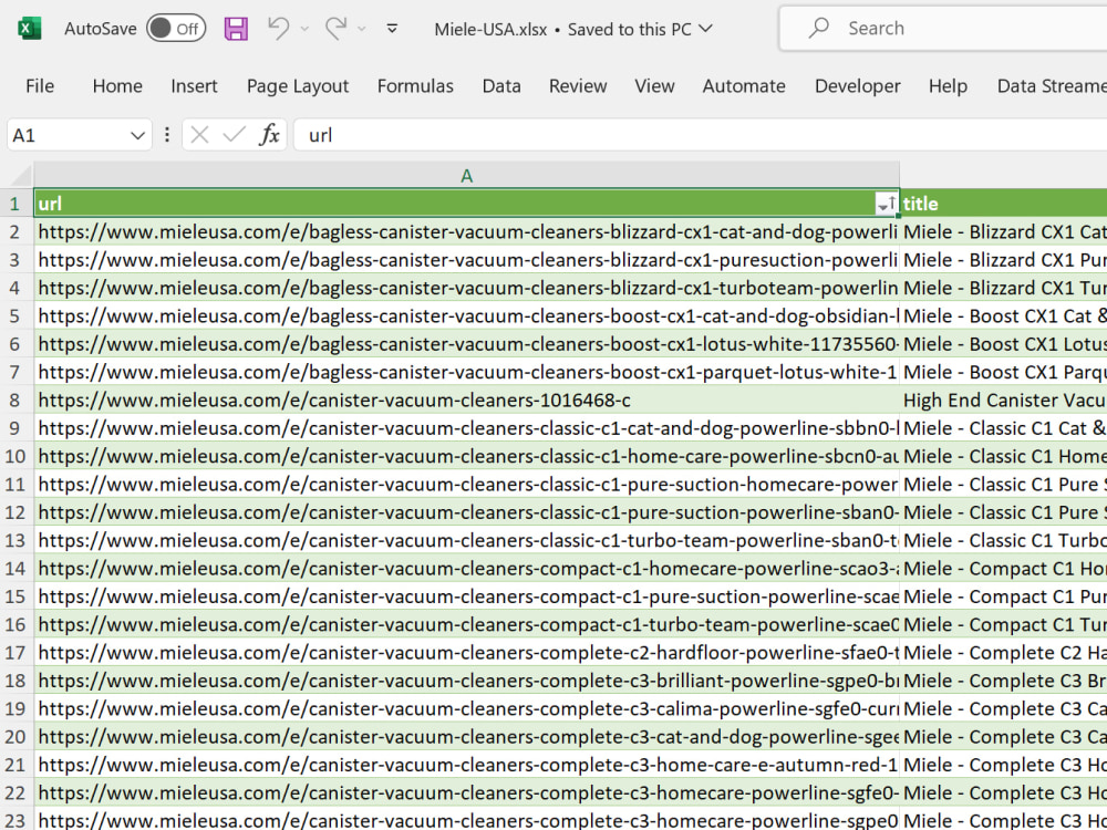 A parser/scrapper for gathering structured data from a targeted website. | Upwork