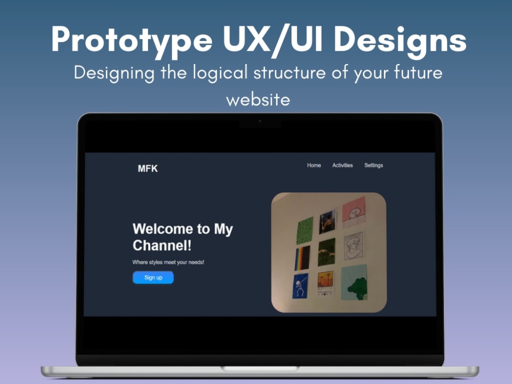 A comprehensive UX UI design with wireframes, prototypes and ...