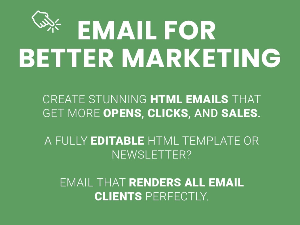 A fully editable HTML Email Template or Newsletter | Upwork